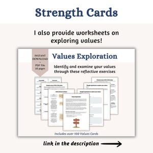 Strengths Based Cards Inner Strength Worksheets Self-esteem Tool ...