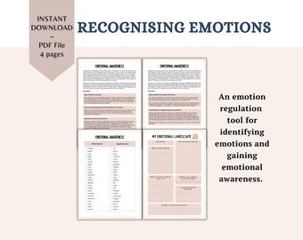 Feeling Chart for Mental Health, Identifying and Coping With Emotions ...
