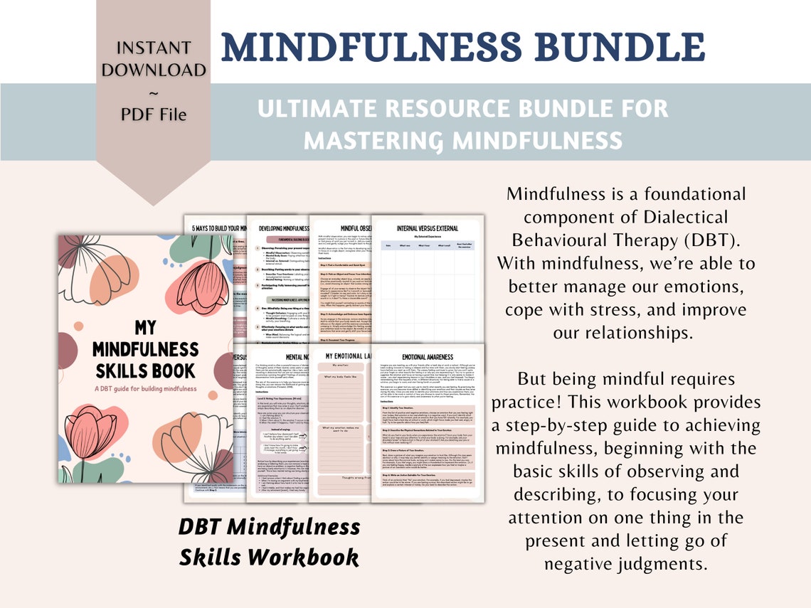 Mindfulness Mega Bundle Mindfulness Toolkit DBT Mindfulness Skills ...