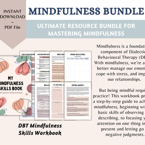 Mindfulness Mega Bundle Mindfulness Toolkit DBT Mindfulness Skills ...