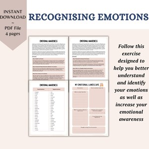Understanding Emotions Journal Template for Processing Emotion ...