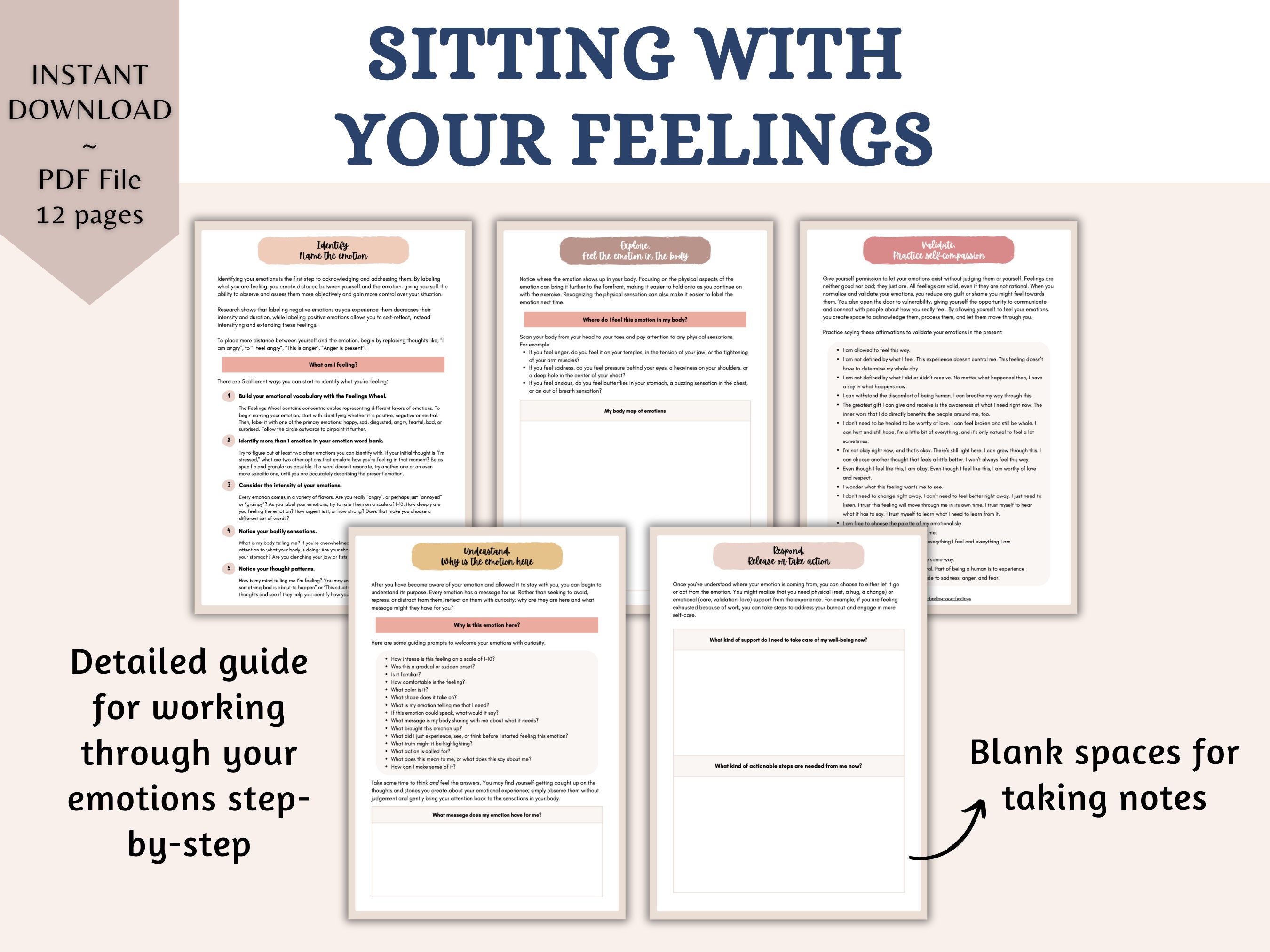 Sitting With Your Feelings Therapeutic Tool for Processing Emotions in ...