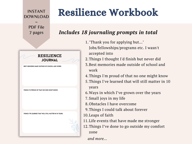 Resilience Worksheets Inner Strength Worksheets Solution Focused ...