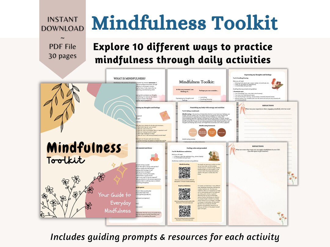 Mindfulness Toolkit Mindfulness Workbook Guided Mindfulness Techniques ...