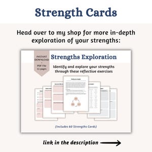 Strengths Based Cards Inner Strength Worksheets Self-esteem Tool ...