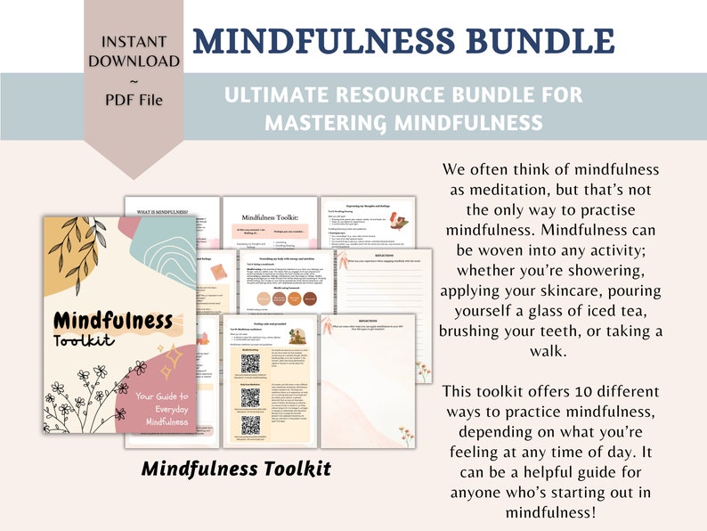 Mindfulness Mega Bundle Mindfulness Toolkit DBT Mindfulness Skills ...