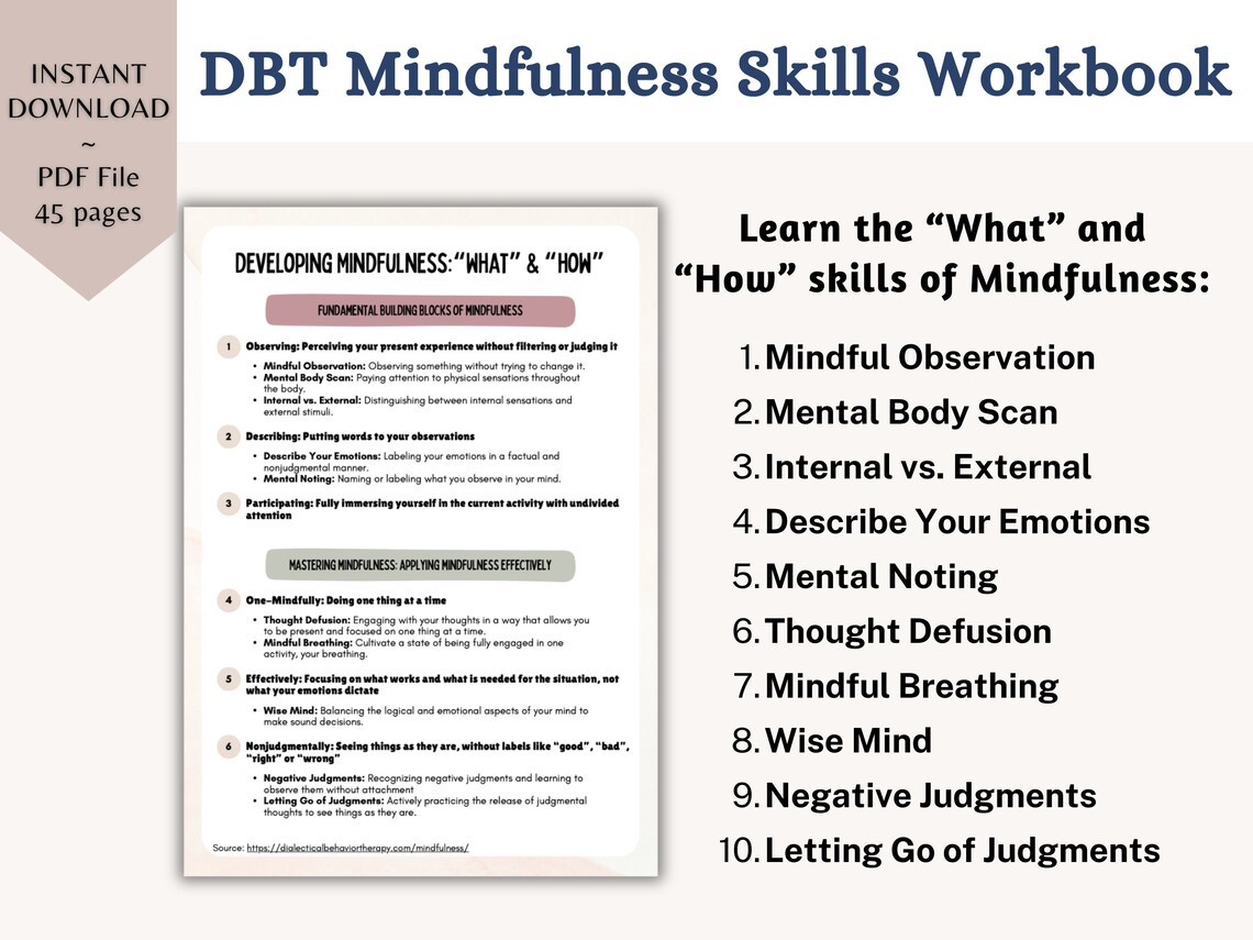 Mindfulness Mega Bundle Mindfulness Toolkit DBT Mindfulness Skills ...