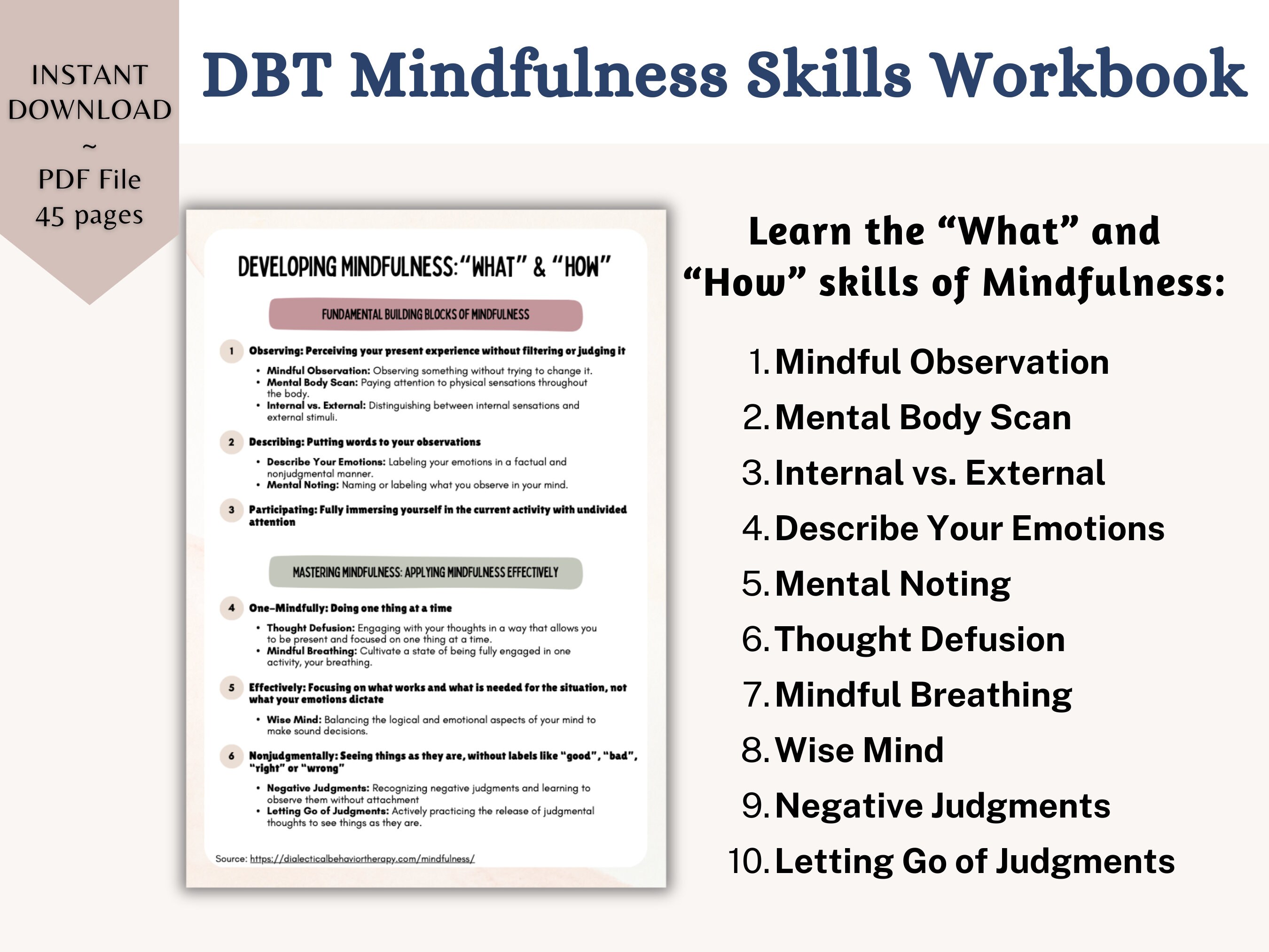 Mindfulness Mega Bundle Mindfulness Toolkit DBT Mindfulness Skills ...
