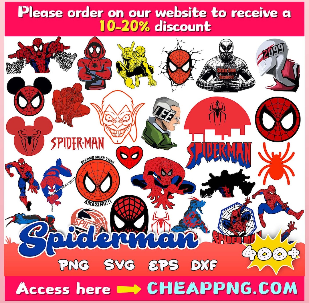 Spiderman Svg Bundle Layered Item, Clipart, Cricut, Digital Vector Cut ...