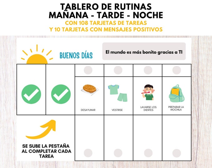 Mega Pack Plantillas Rutinas Niños, Imprimible PDF, Organización ...