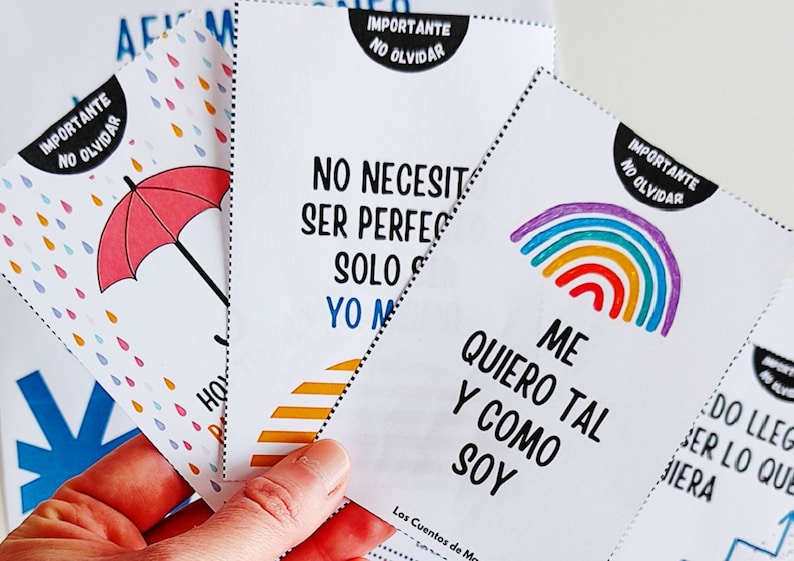 Tarjetas para fomentar la autoestima para niños, imprimibles emociones ...