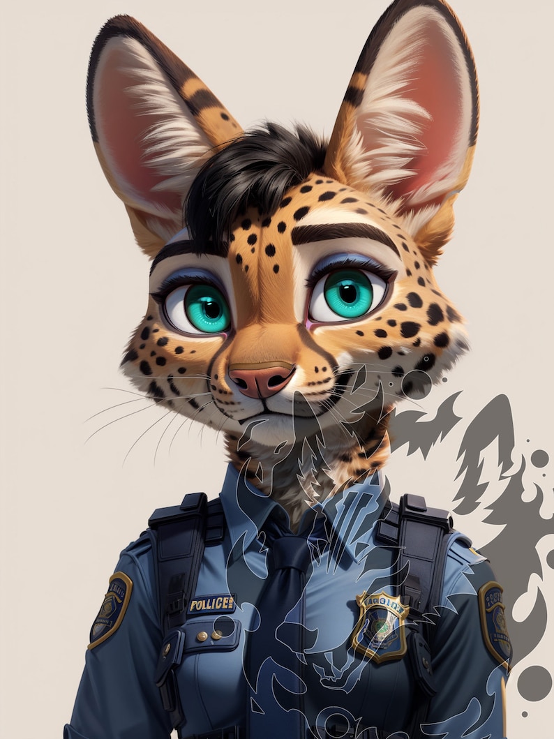 Anthro Serval Girl Image Digital Download HD Image Unique OC for ...