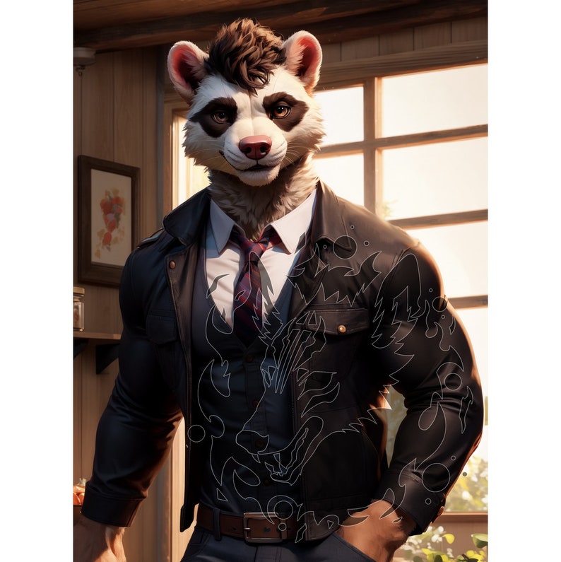 Anthro Ferret Image Digital Download HD Image Unique Concept Art, Story ...