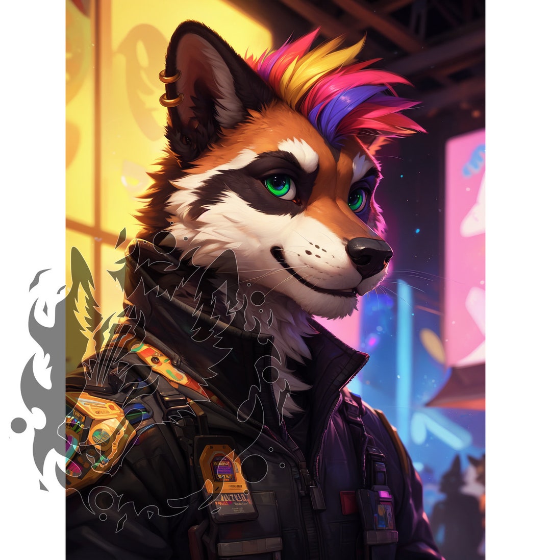 Anthro Raccoon Furry Guy Image Digital Download HD Image Unique Unique ...