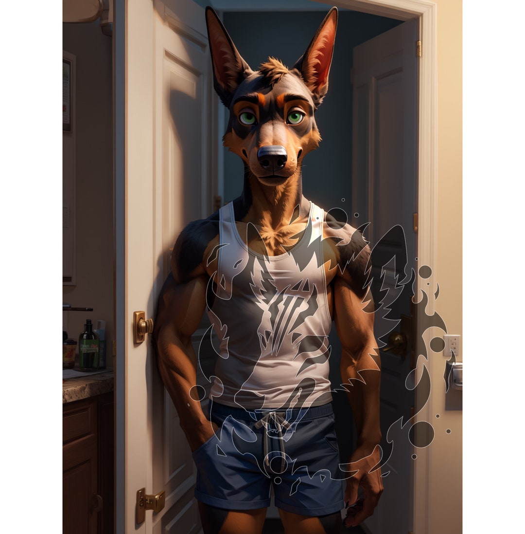 Anthro Doberman Image - Digital Download HD Image - Original Concept ...