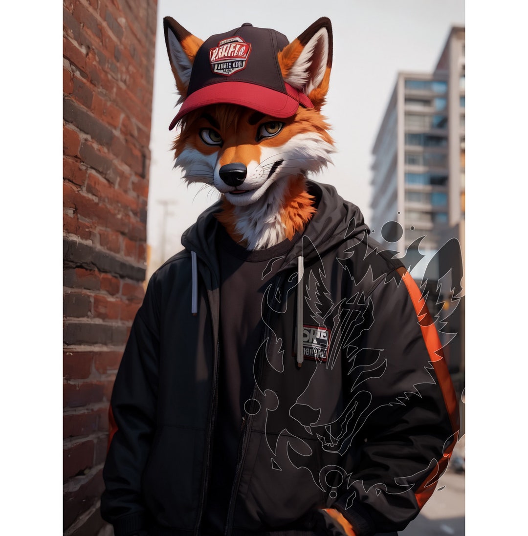 Anthro Fox Image Digital Download HD Image Unique Concept Art, Story Ideas, Streetwear Furry ...