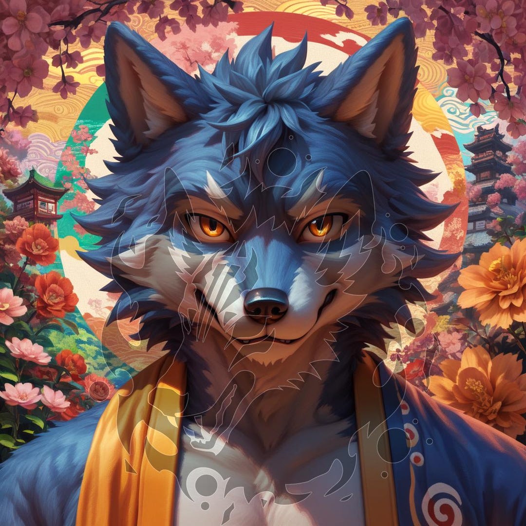 Animated Wolf Fursona - Digital Download HD Image and Video - Unique ...