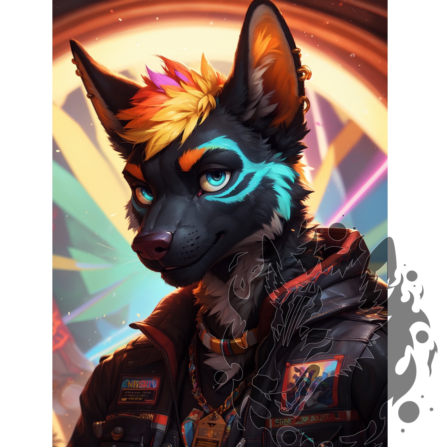 Anthro Wolf Furry Guy Concept Art Image Digital Download HD Image ...