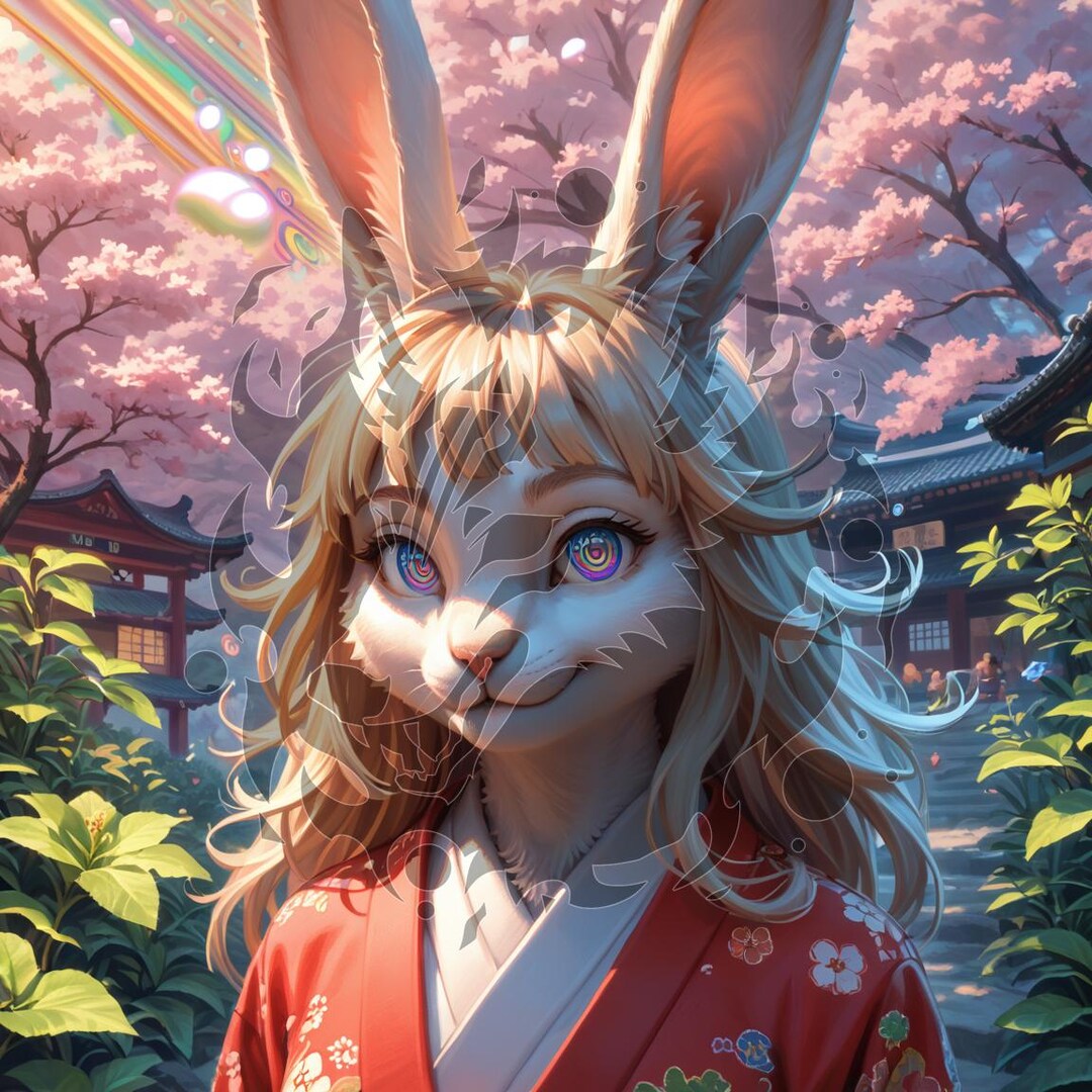 ANIMATED Female Rabbit Fursona - Digital Download HD Image and Video ...