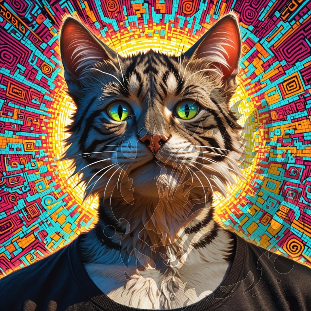 Anthro Cat Image - Digital Download HD Image - Unique Concept Art, Male ...