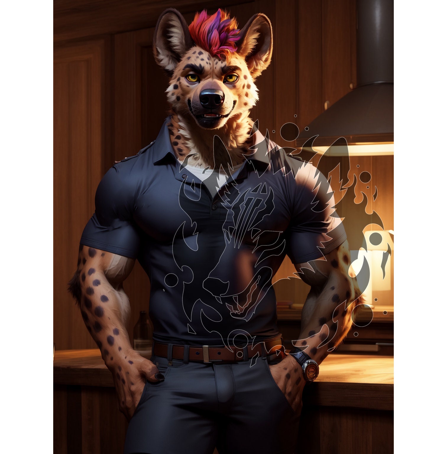 Anthro Hyena Image Digital Download HD Image Unique Concept Art, Story Ideas, Furry Fandom - Etsy