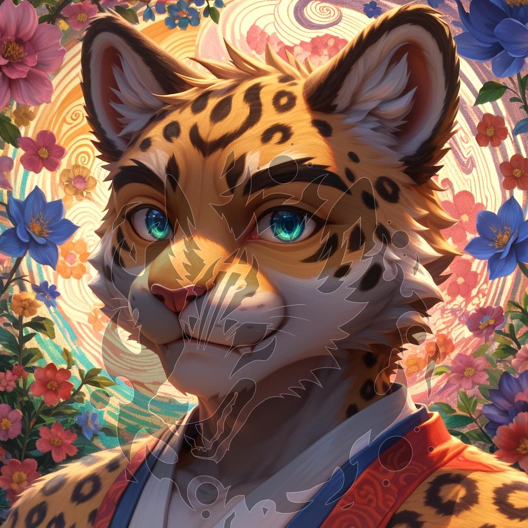 Animated Leopard Fursona - Digital Download HD Image and Video - Unique ...