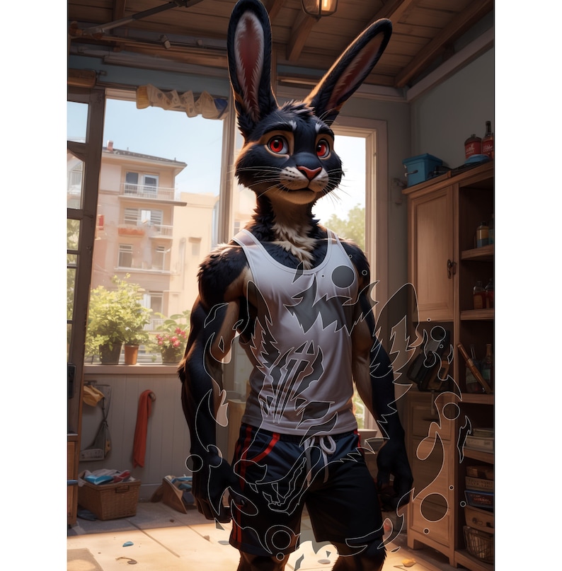 Anthro Rabbit Image Digital Download HD Image Unique Concept Art, Story Ideas, Illustration ...