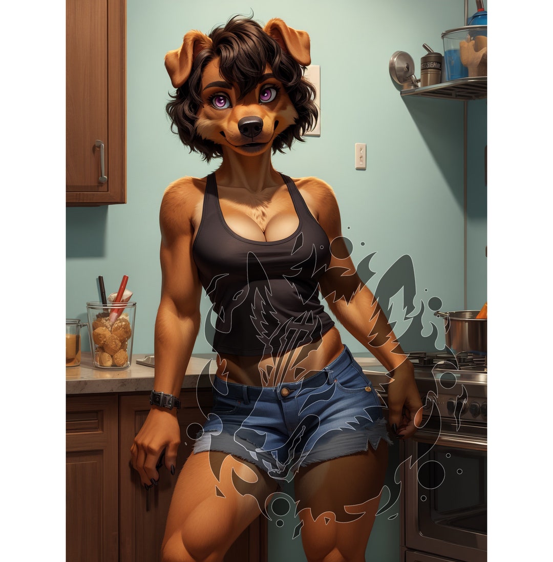 Anthro Dog Girl Image Digital Download HD Image Unique Original Concept Art for Cute Normcore ...