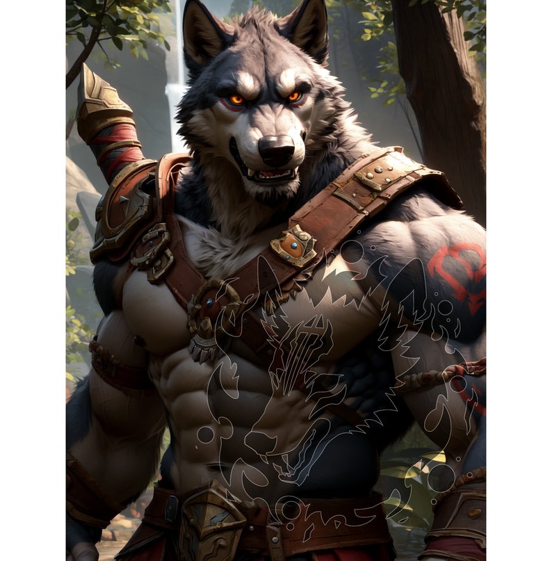 Wolf Warrior Image Digital Download HD Image Unique Concept Art, Story ...