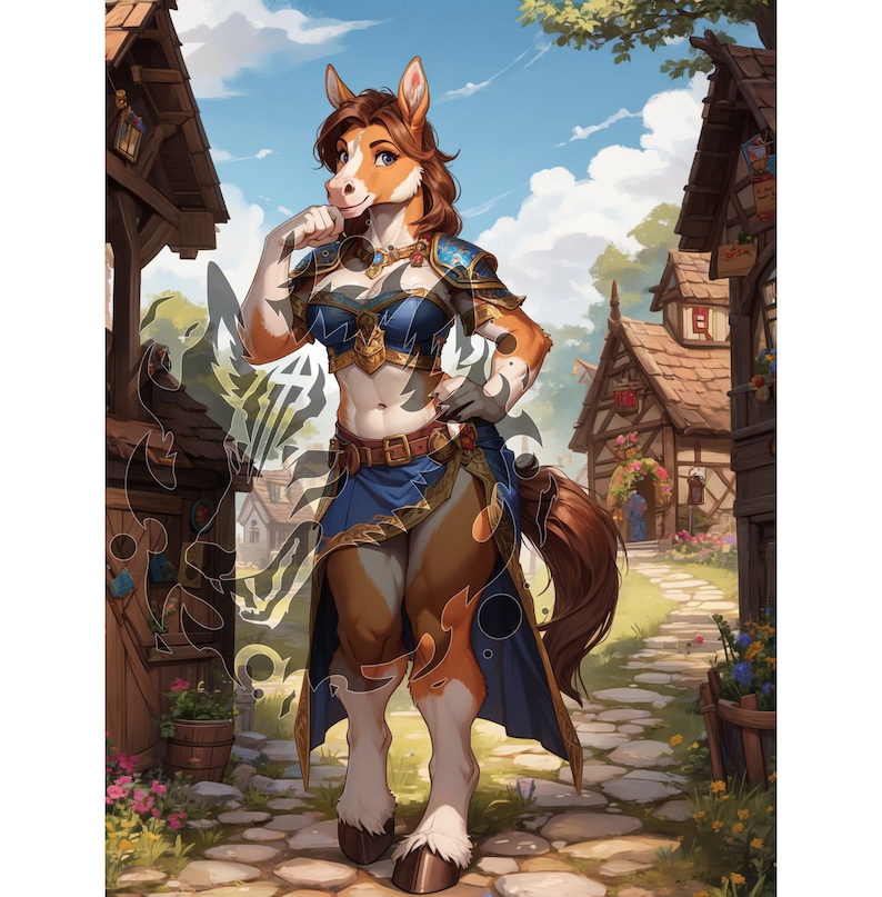 Anthro Horse Image Digital Download HD Image Original Fantasy Concept Art for Story Ideas, Cute ...