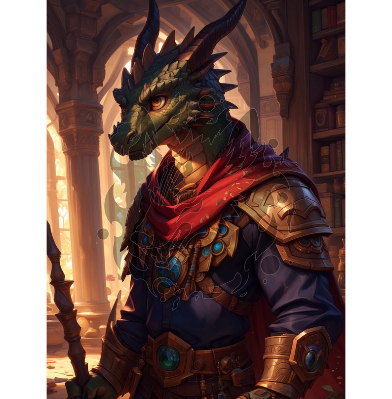 Anthro Dragonborn Image - Digital Download HD Image - Unique Concept ...