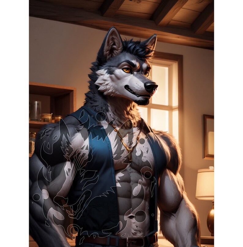 Anthro Wolf Image Digital Download HD Image Unique Concept Art, Story Ideas, Furry Fandom - Etsy