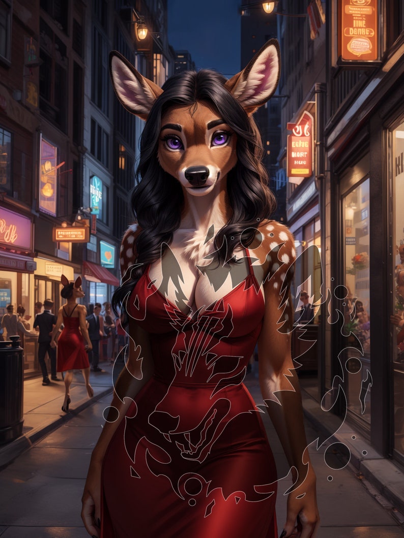 Anthro Deer Image Digital Download HD Image Set Original Concept Art for Story Ideas, Cute Furry ...