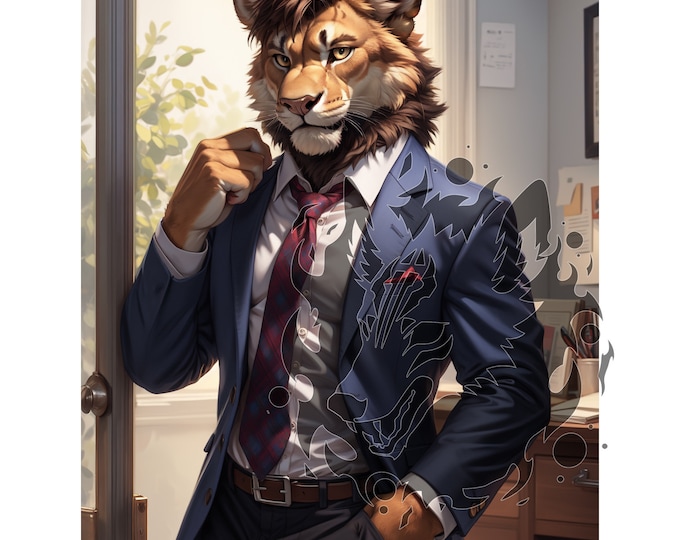 Anthro Lion Businessman Image - Digital Download HD Image - Unique Concept Art, Story Ideas ...