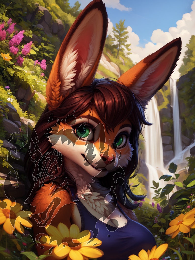 Anthro Rabbit Adoptable Fursona Digital Download HD Image Original ...