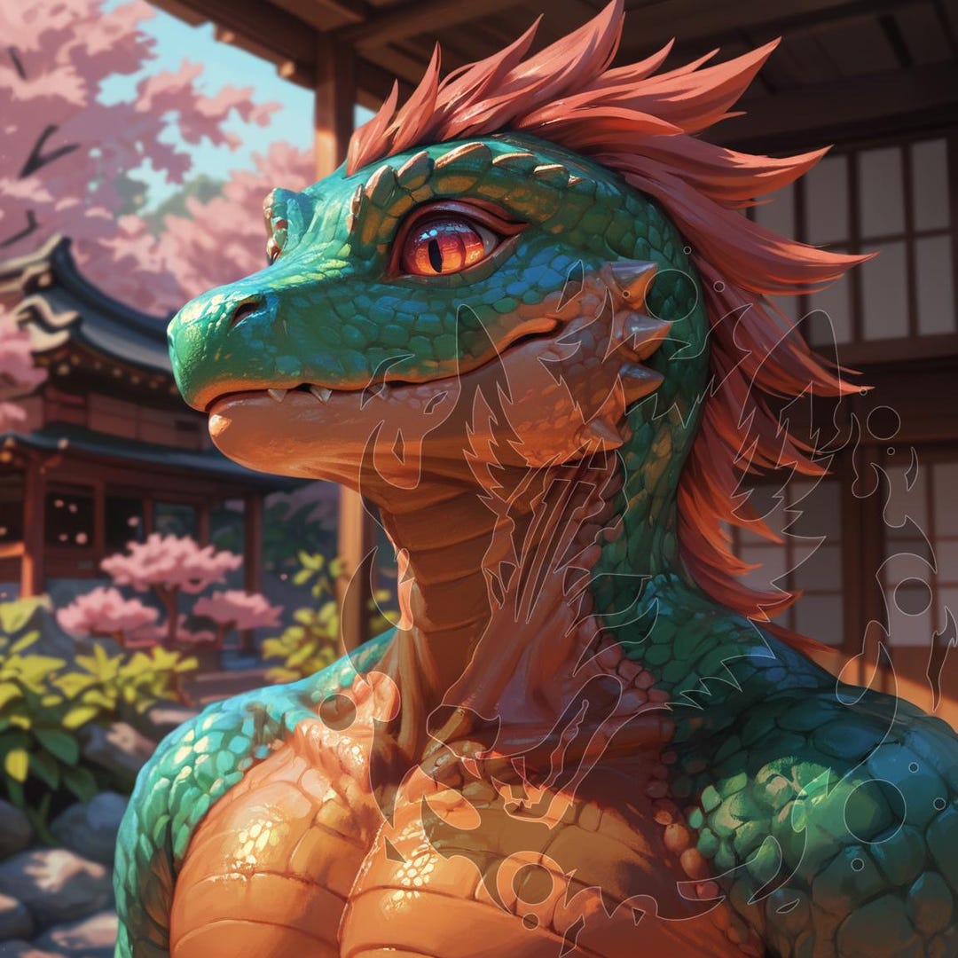 Animated Anthro Lizard - Digital Download HD Image - Original Concept ...