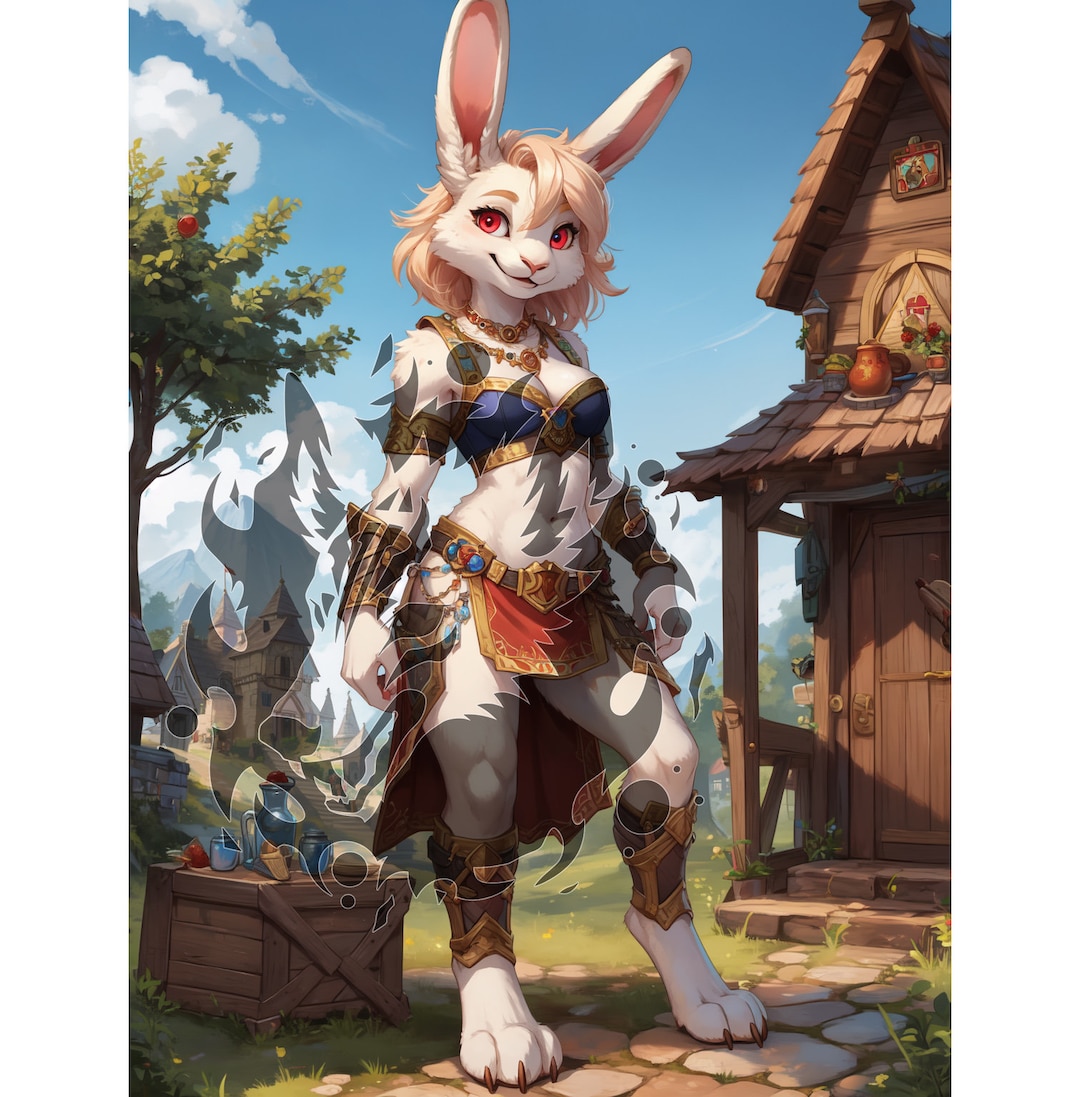 Anthro Rabbit Image Digital Download HD Image Original Fantasy Concept Art for Story Ideas, Cute ...
