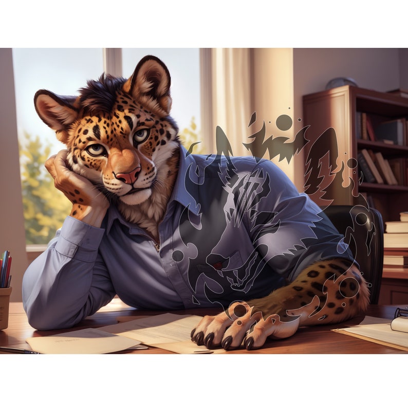 Anthro Leopard Image Digital Download HD Image Unique Concept Art ...