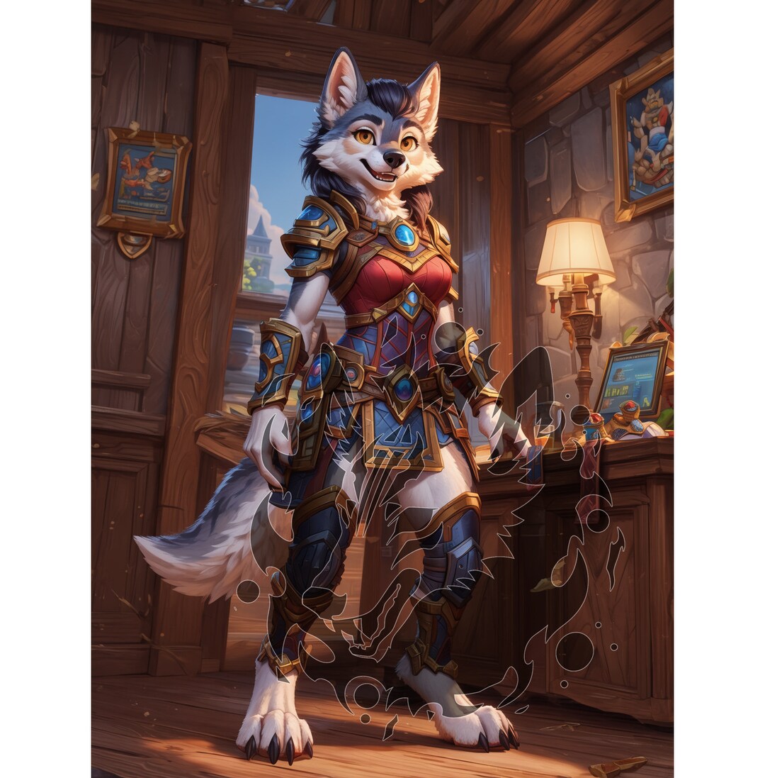 Anthro Wolf Adoptable Fursona Digital Download HD Image Original ...