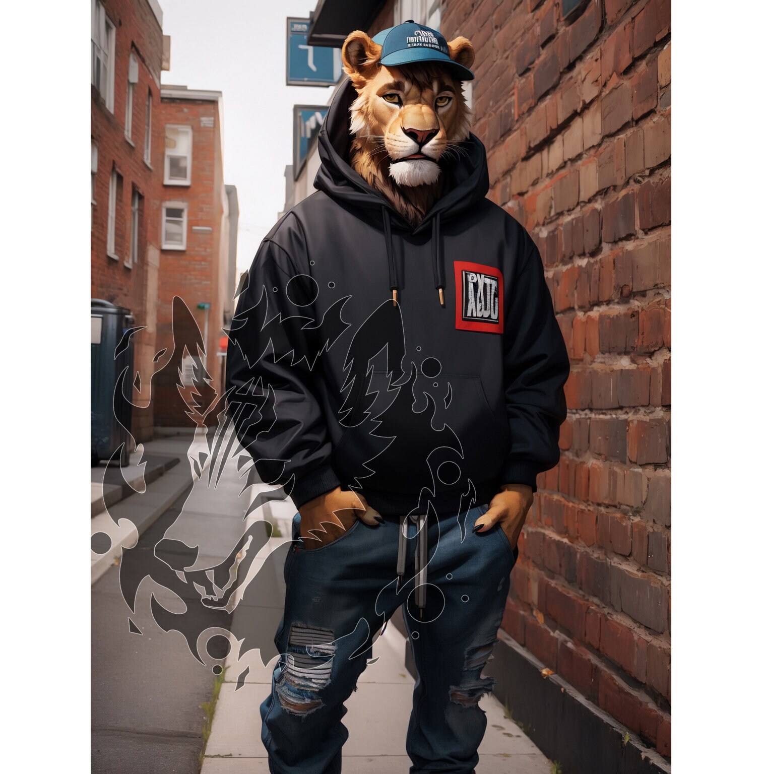 Anthro Lion Image Digital Download HD Image Unique Concept Art, Story Ideas, Streetwear Furry ...