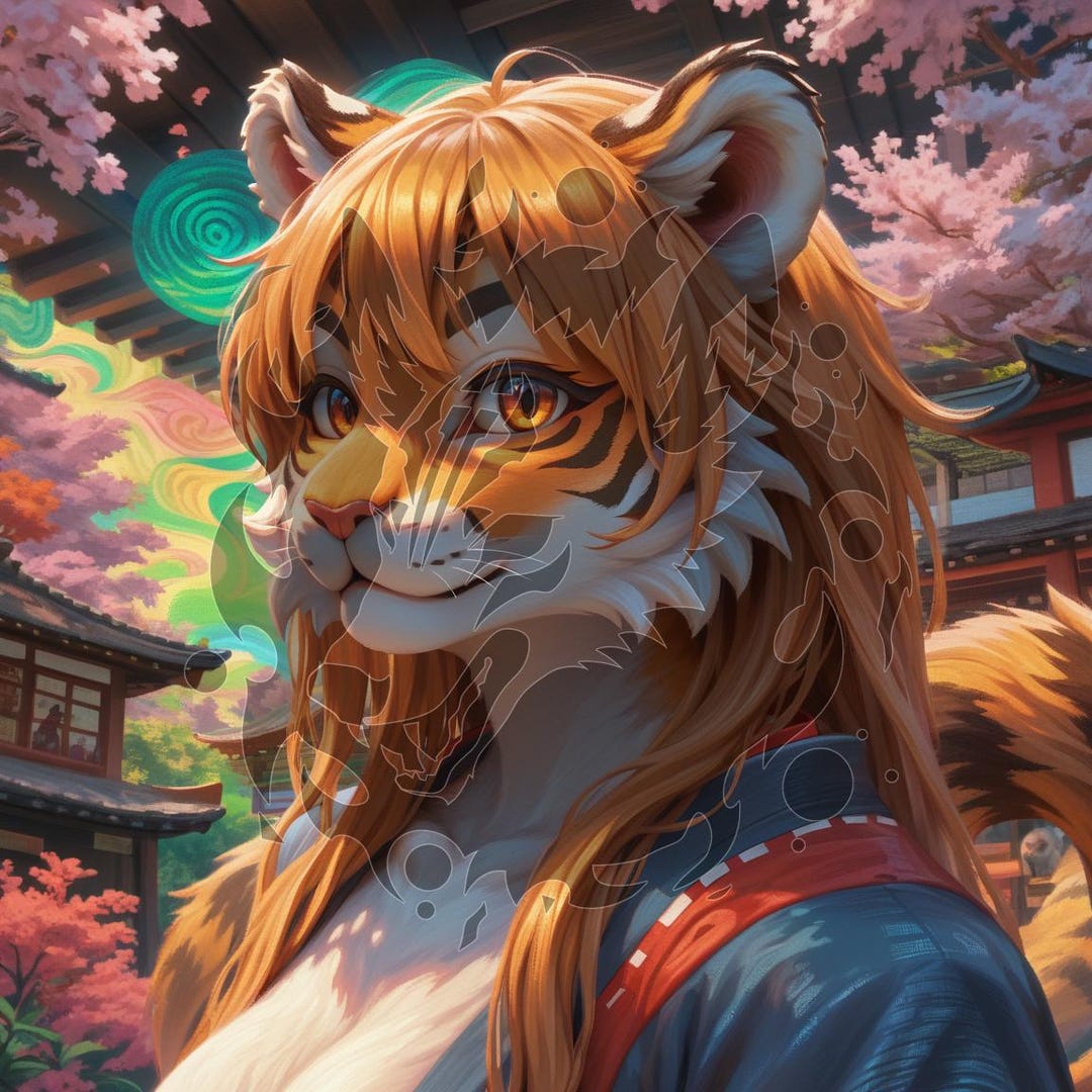 ANIMATED Female Tiger Fursona - Digital Download HD Image and Video ...