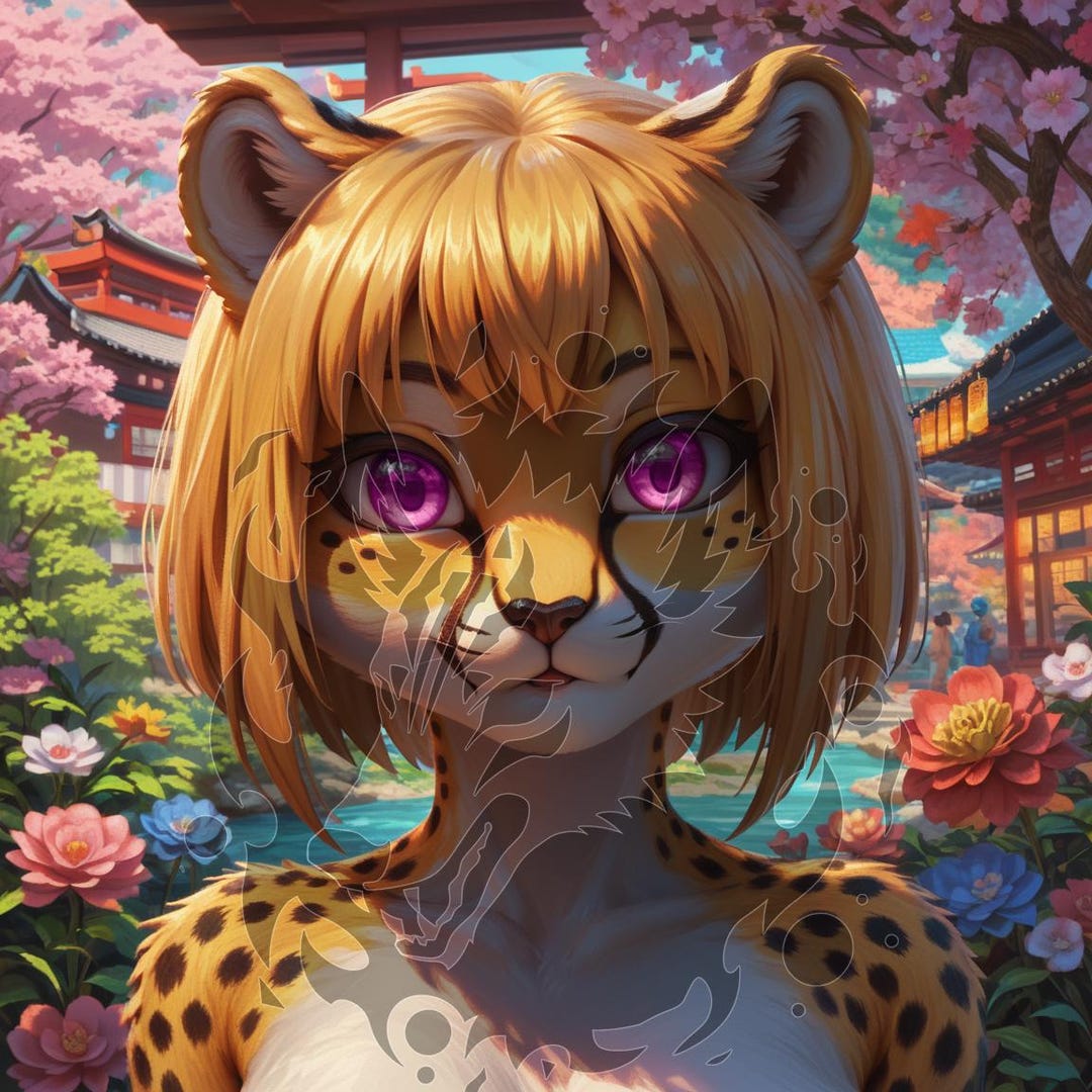 Animated Female Cheetah Fursona - Digital Download HD Image and Video ...