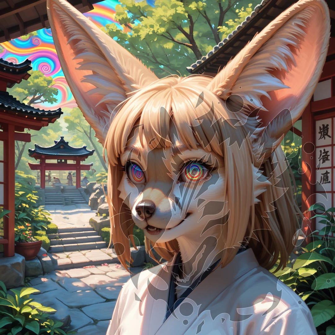 Anthro Fennec Fox Image - Digital Download HD Image - Original Concept ...