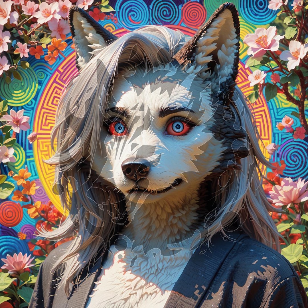 ANIMATED Female Hellhound Fursona - Digital Download HD Image and Video ...