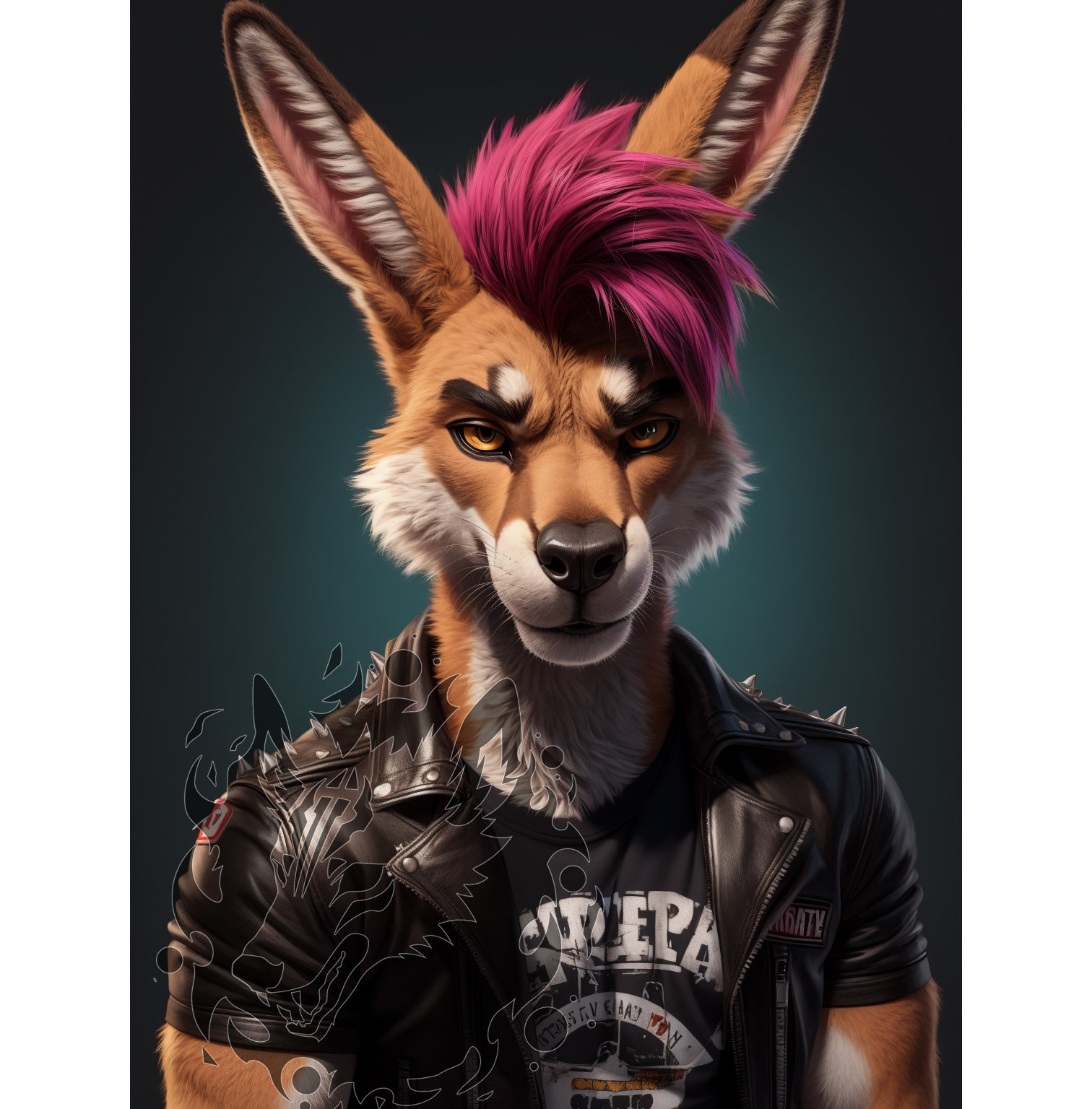 Punk Kangaroo Furry Guy Image Digital Download HD Image Unique Unique ...