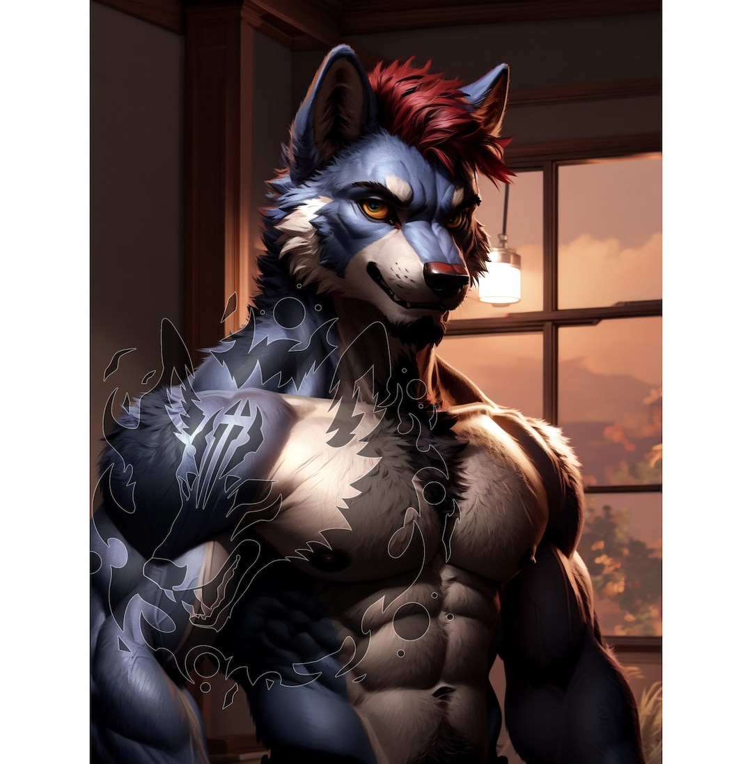 Anthro Wolf Image Digital Download HD Image Unique Concept Art, Story Ideas, Furry Fandom - Etsy