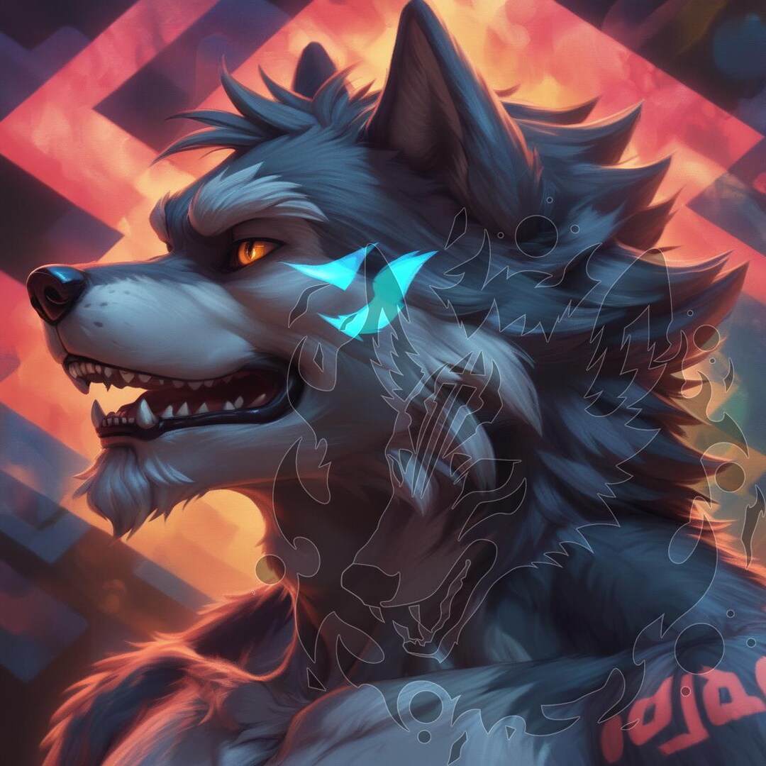 Anthro Wolf Image - Digital Download HD Image - Unique Concept Art ...