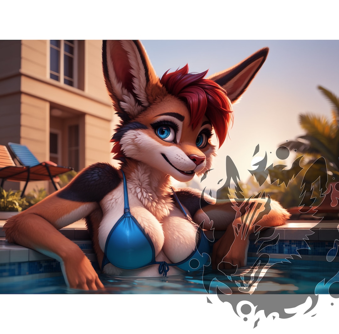 Anthro Rabbit Image Digital Download HD Image Original Concept Art for Story Ideas, Cute Furry ...