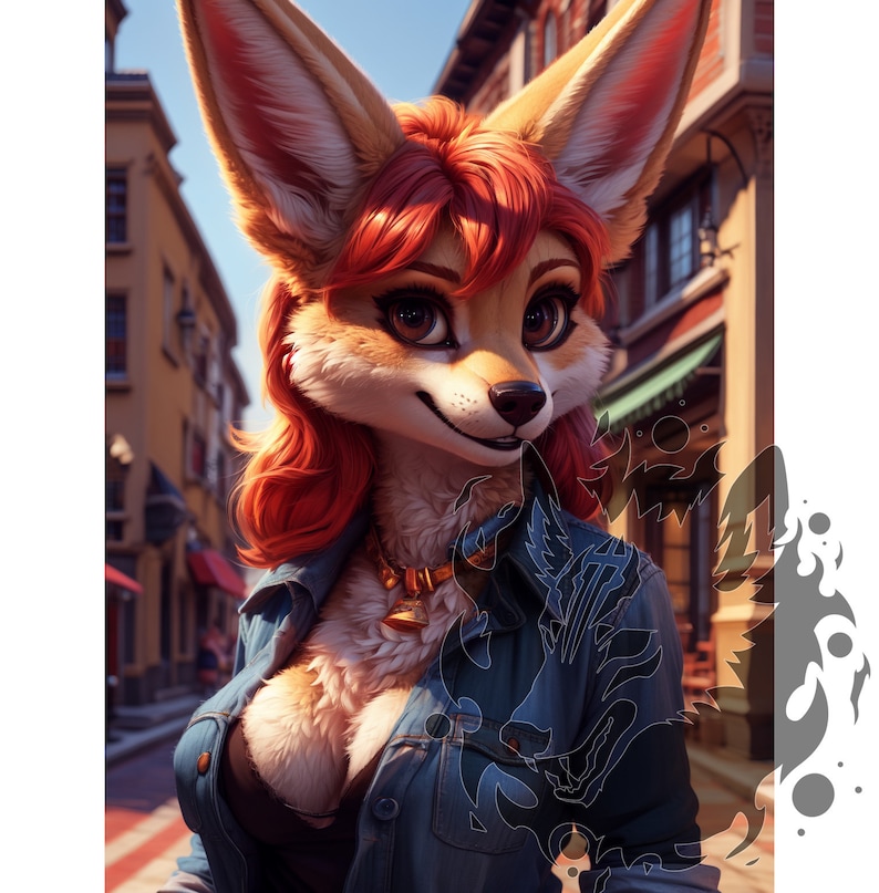 Anthro Fennec Fox Image Digital Download HD Image Original Concept Art for Story Ideas, Avatar ...