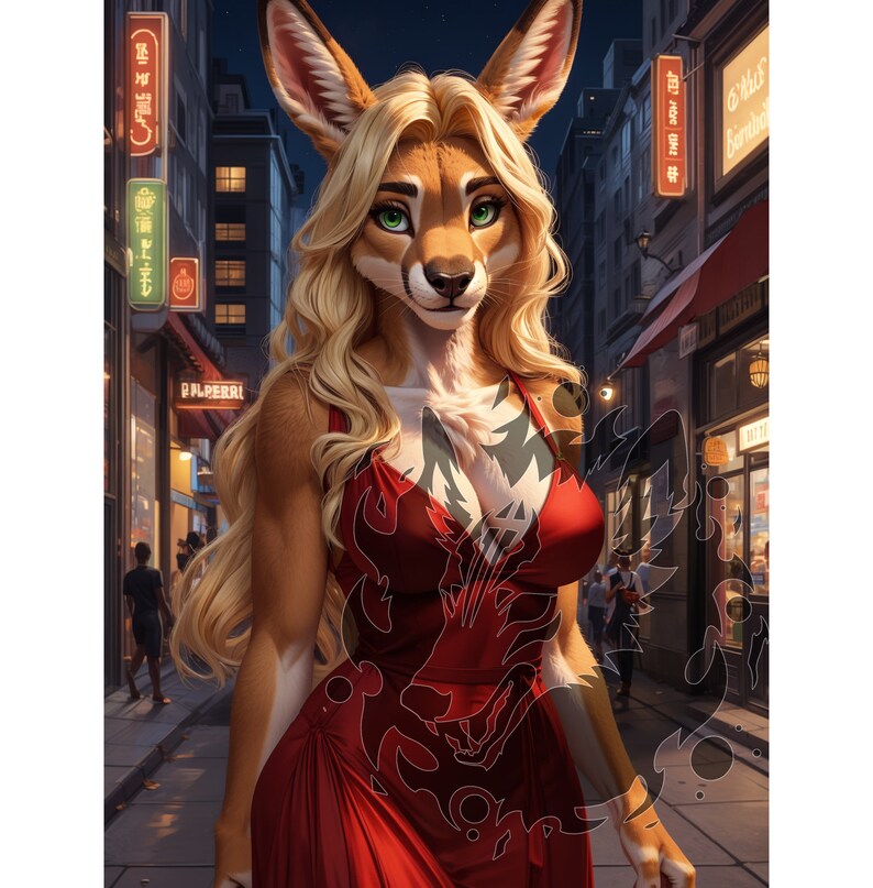 Anthro Kangaroo Image Digital Download HD Image Set Original Concept Art for Story Ideas, Cute ...